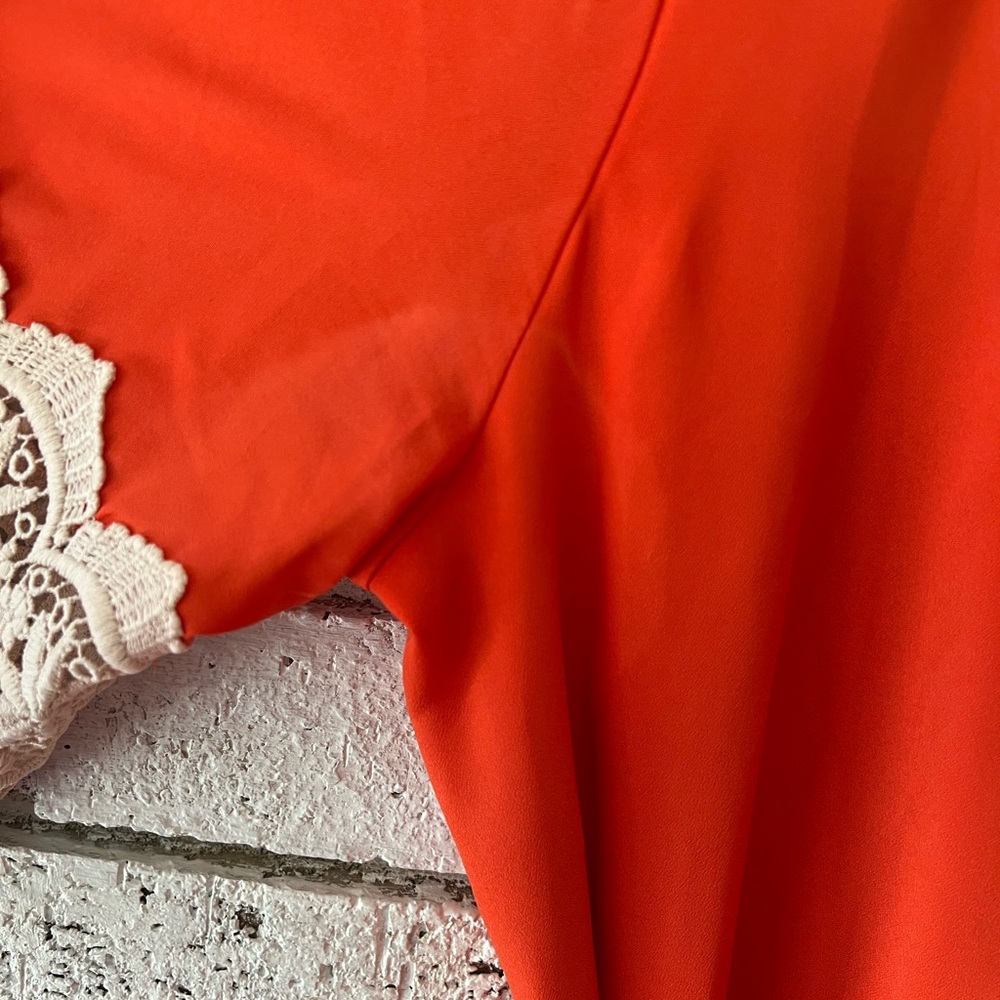 Orange Gianni Bini Dress With Crochet Detail - Gem